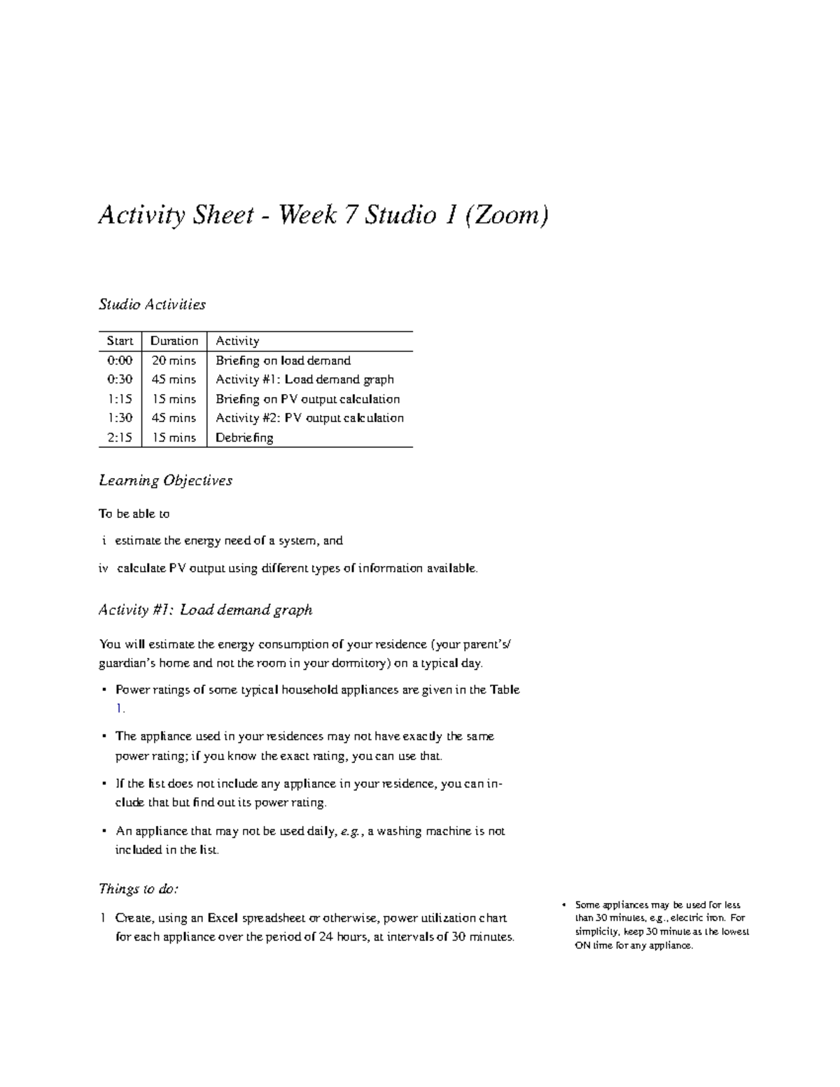 EE1111 A Wk7S1 Activity Sheet - Activity Sheet - Week 7 Studio 1 (Zoom ...