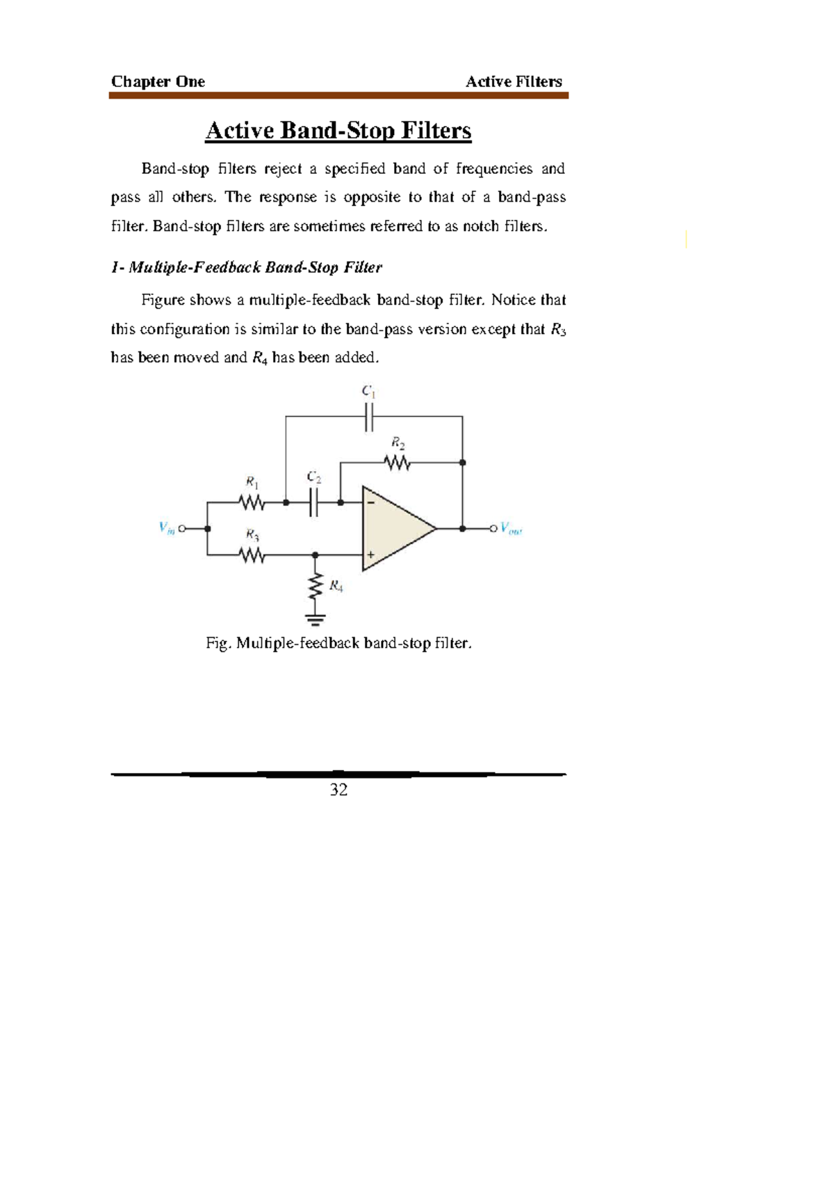 Band Stop Filter - Active Band-Stop Filters Band-stop filters reject a ...