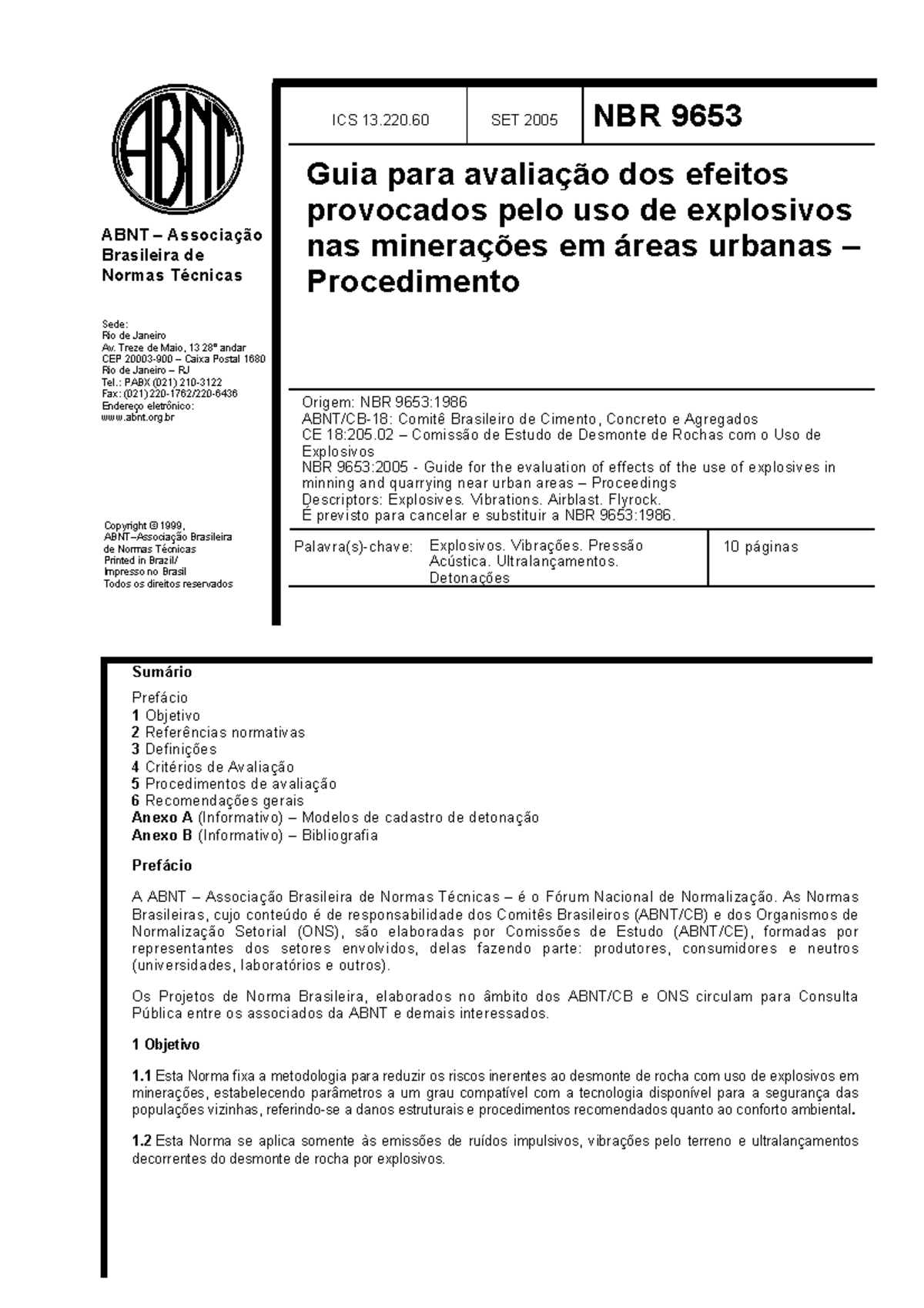 NBR 9653 - 2005 - Guia para avaliação dos efeitos provocados pelo uso ...