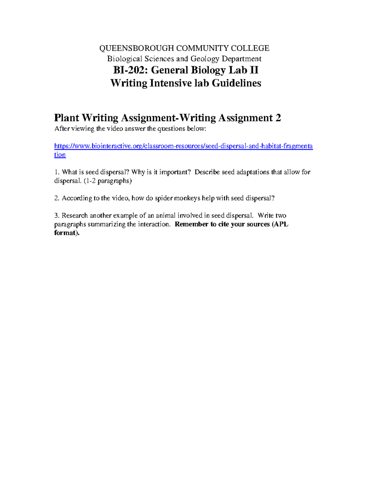 Plant writing assignment spring 2023 230411 180807689 - QUEENSBOROUGH ...