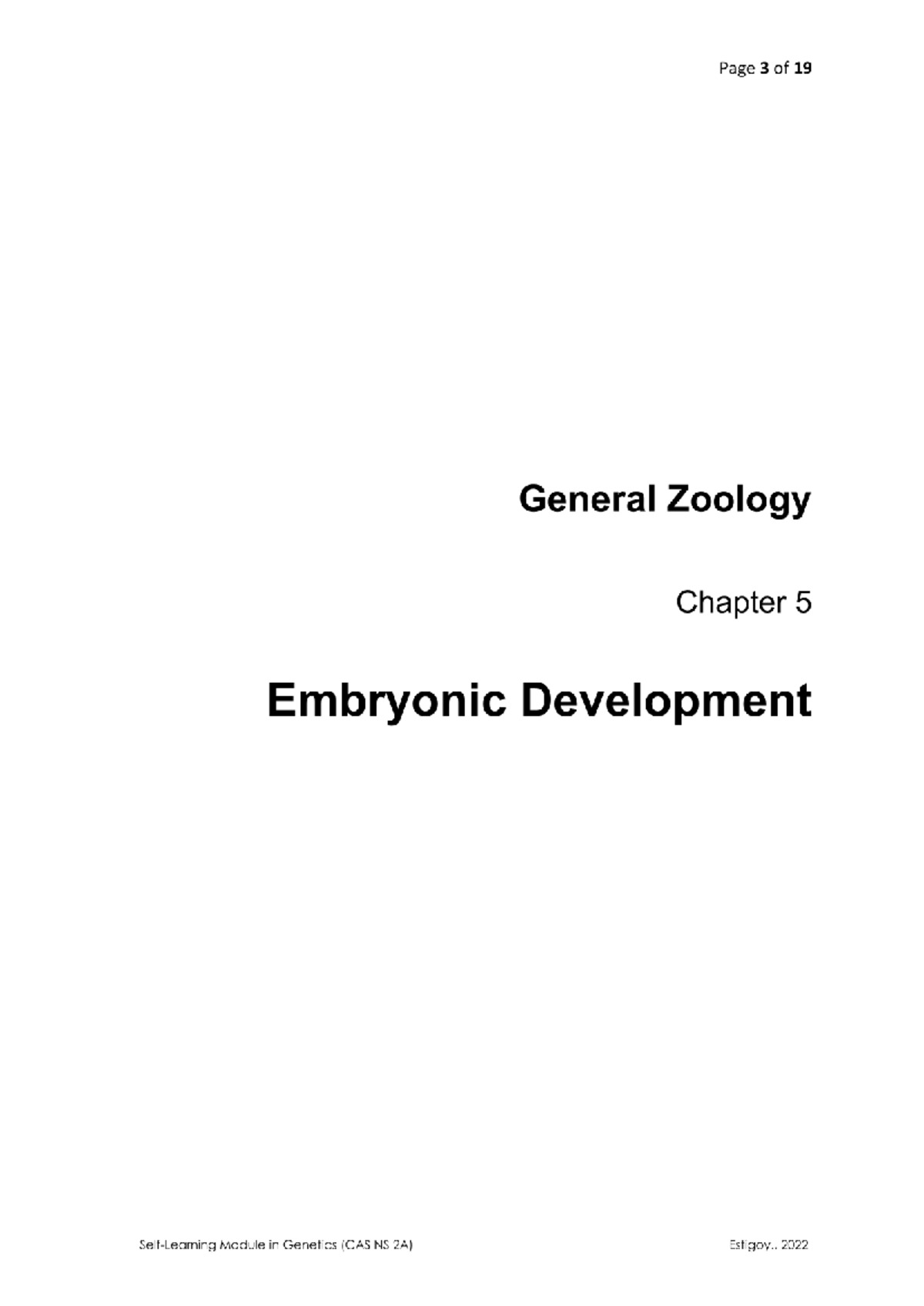 Module-5 - Module 5 for genzoo - Page 3 of 19 General Zoology Chapter 5 ...