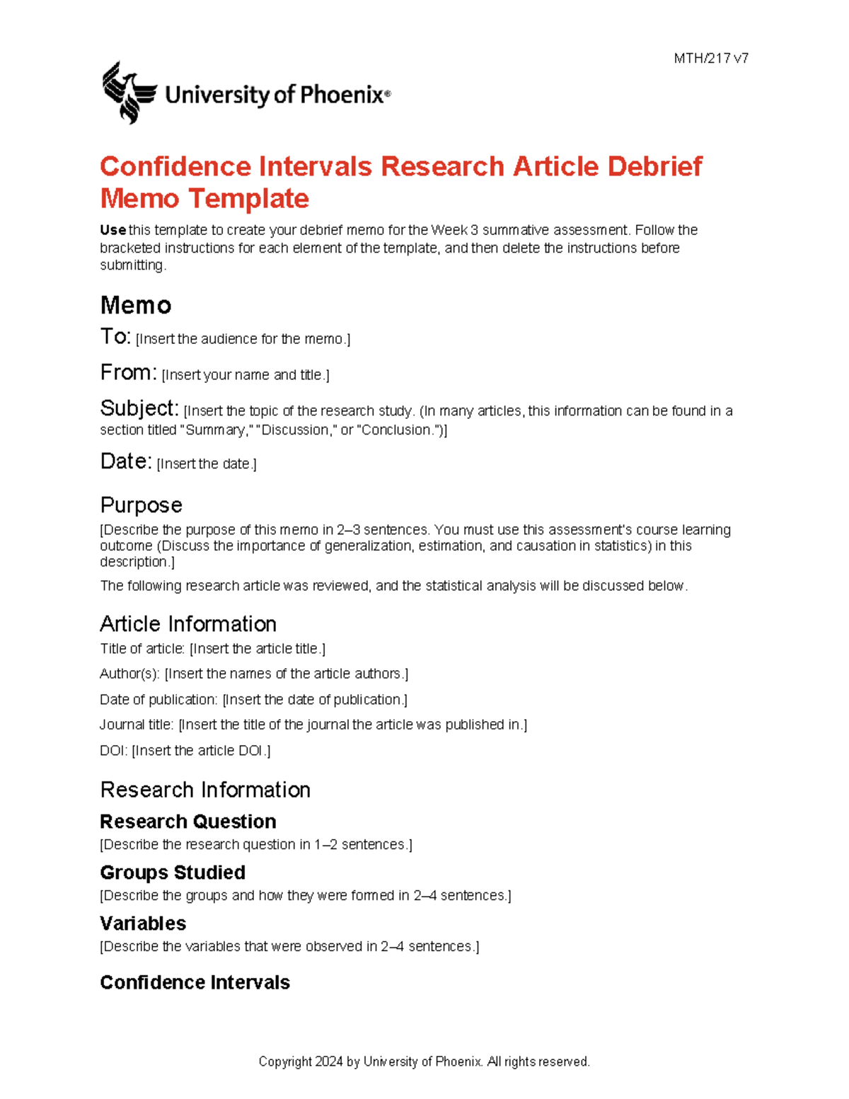 Mth217 v7 wk3 confidence intervals research article debrief memo ...