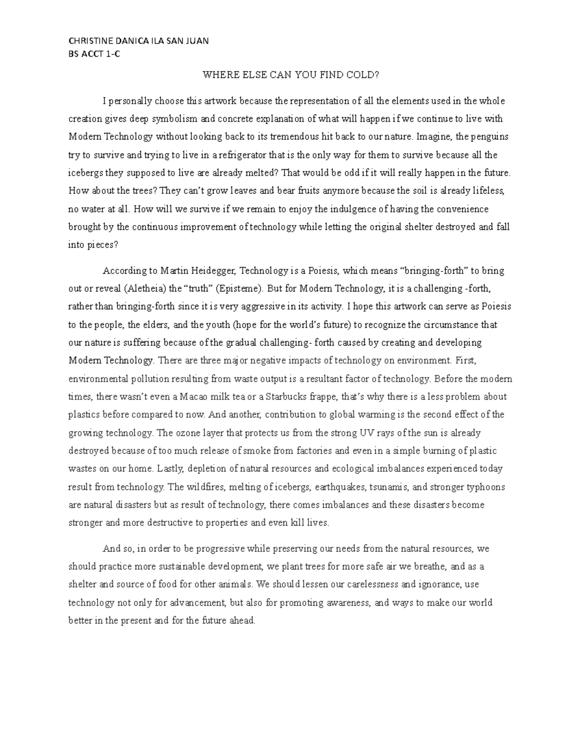 challenging forth - CHRISTINE DANICA ILA SAN JUAN BS ACCT 1-C WHERE ...