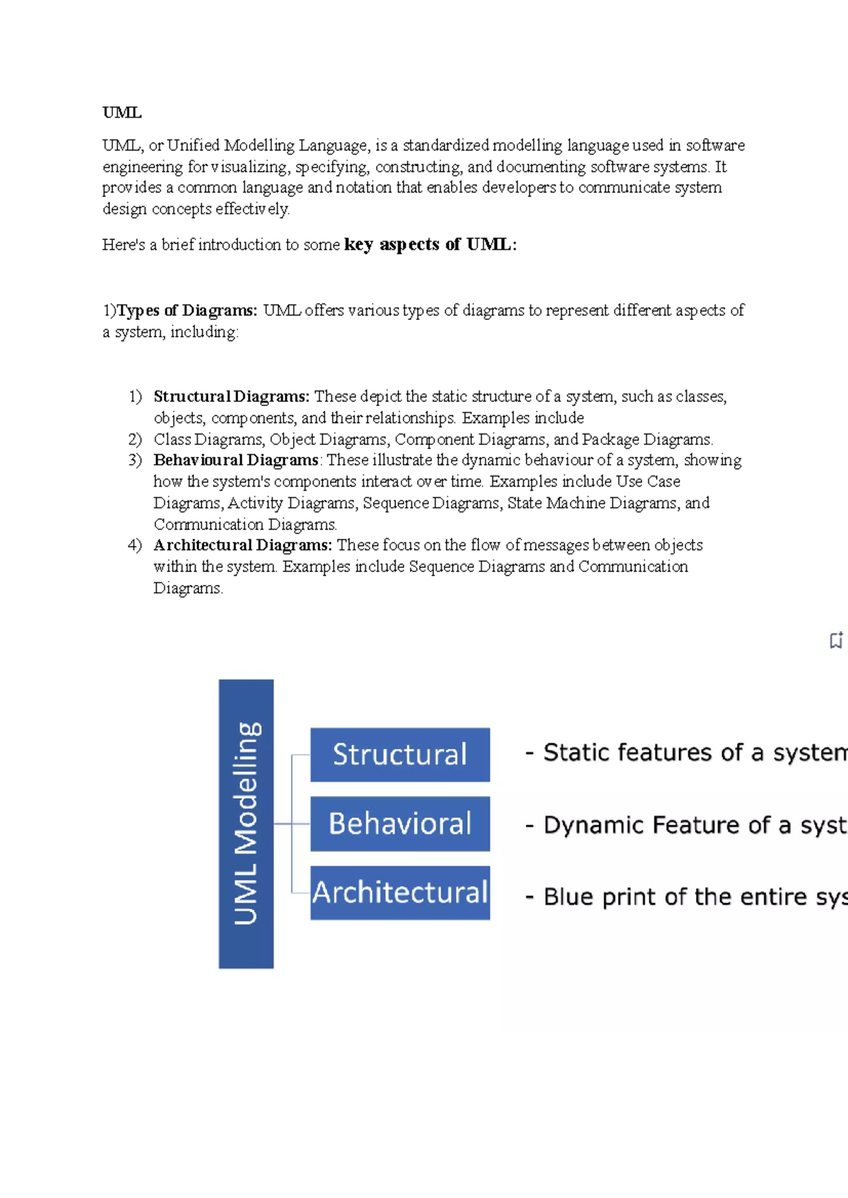 Unit Ii Notes Uml Uml Or Unified Modelling Language Is A Standardized Modelling Language