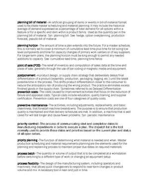 CPIM P1 p28-30 - APICS Certified in Production and Inventory Management ...