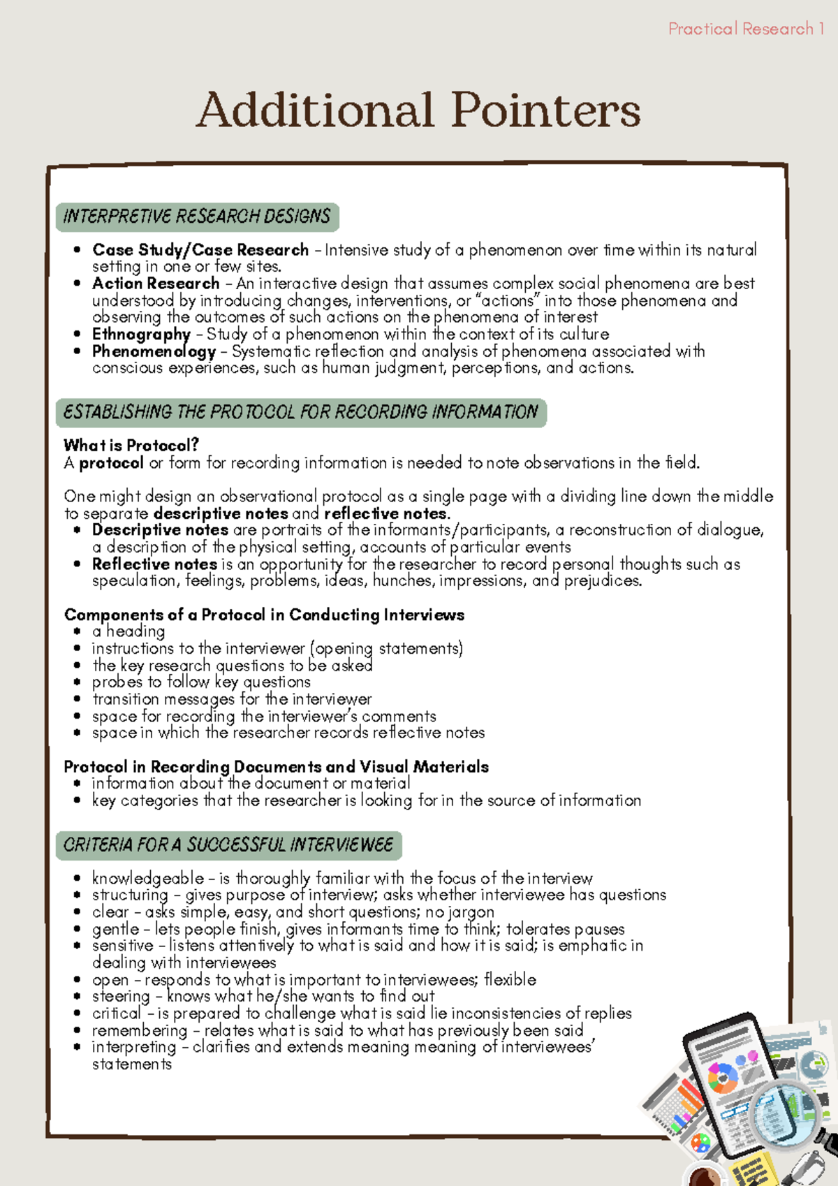 Copy of PR1 Q2 additional pointers - Additional Pointers interpretive ...