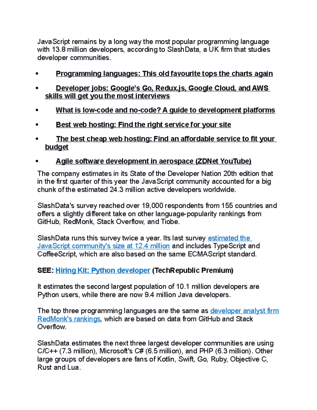 Javascript learning - JavaScript remains by a long way the most popular ...