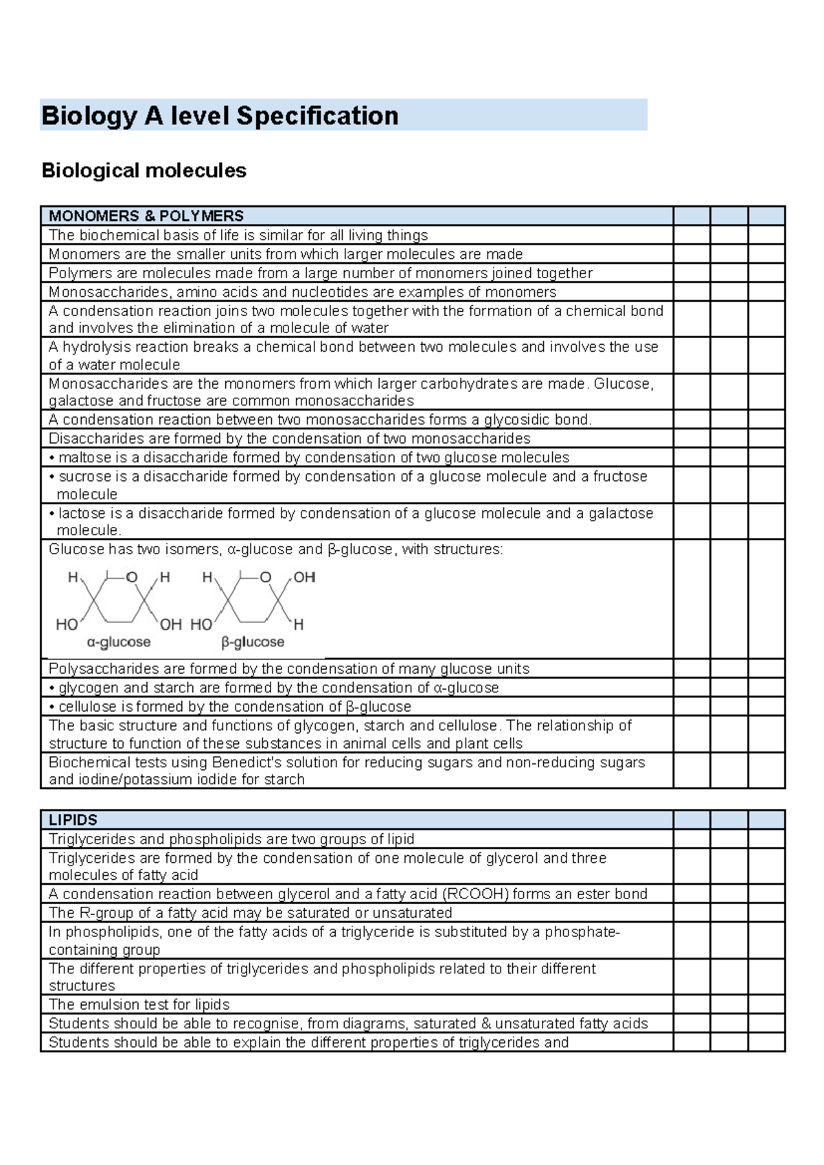 Biology A level Spec - Biology A level Specification Biological ...