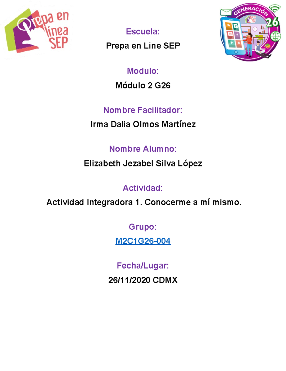 Silva Lopez Elizabeth Jezzabel M2S1AI1 - Escuela: Prepa en Line SEP ...