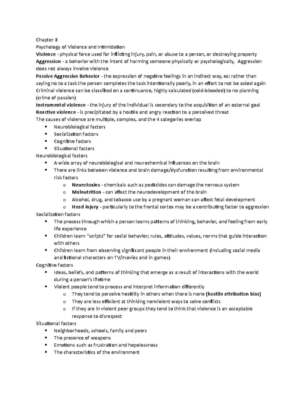 forensic psychology notes 4/6 of class - Chapter 8 Psychology of ...
