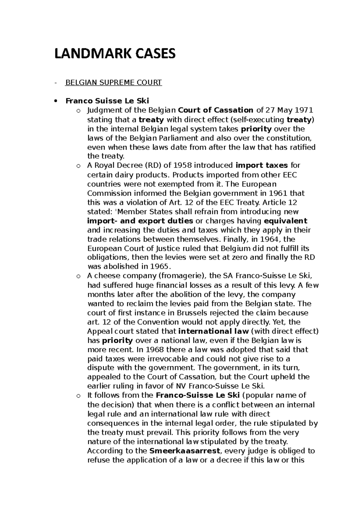 Landmark cases fill in-1 - LANDMARK CASES - BELGIAN SUPREME COURT ...