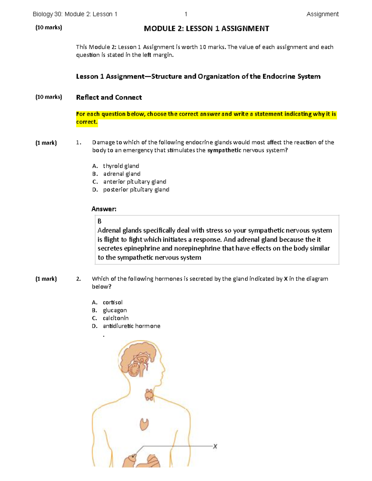 B30 m2 l01 assignment-1 - Answer: (10 marks) MODULE 2: LESSON 1 ...