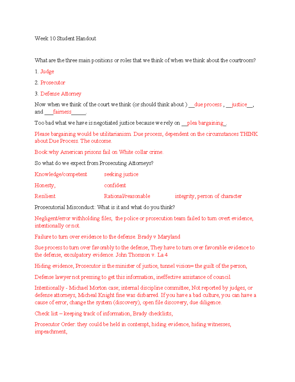 Week 10 Student Handout - Week 10 Student Handout What are the three ...