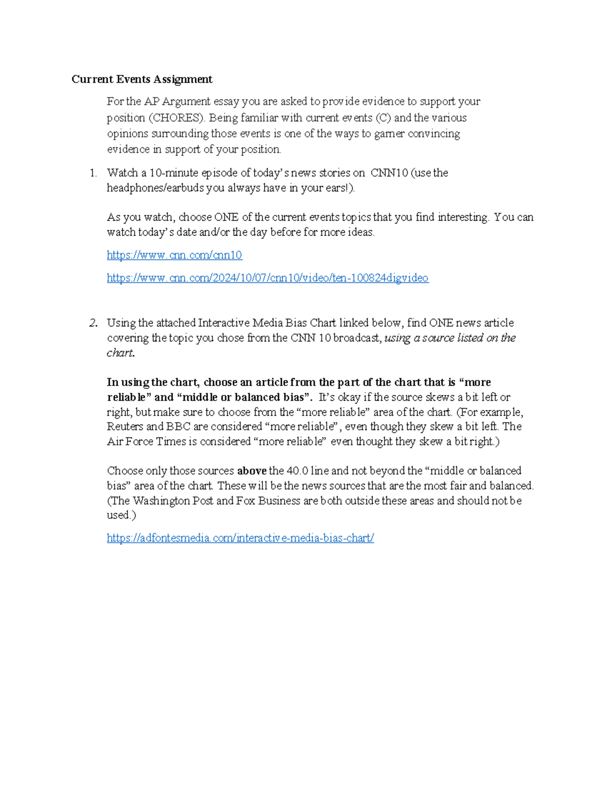 Current Events Assignment-2 - Current Events Assignment For the AP ...
