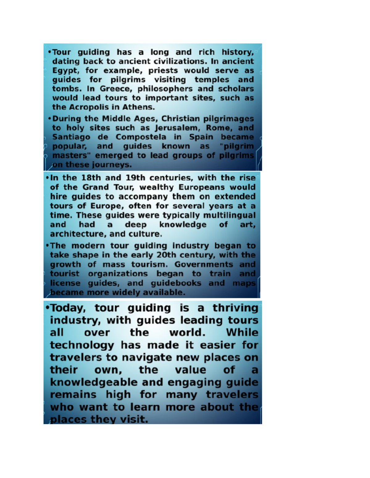 TLE 8 Reviewer - rev - Tour planning principles: Design Itinerary ...