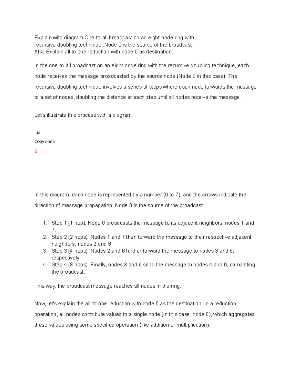 Untitled document - Explain with diagram One-to-all broadcast on an ...