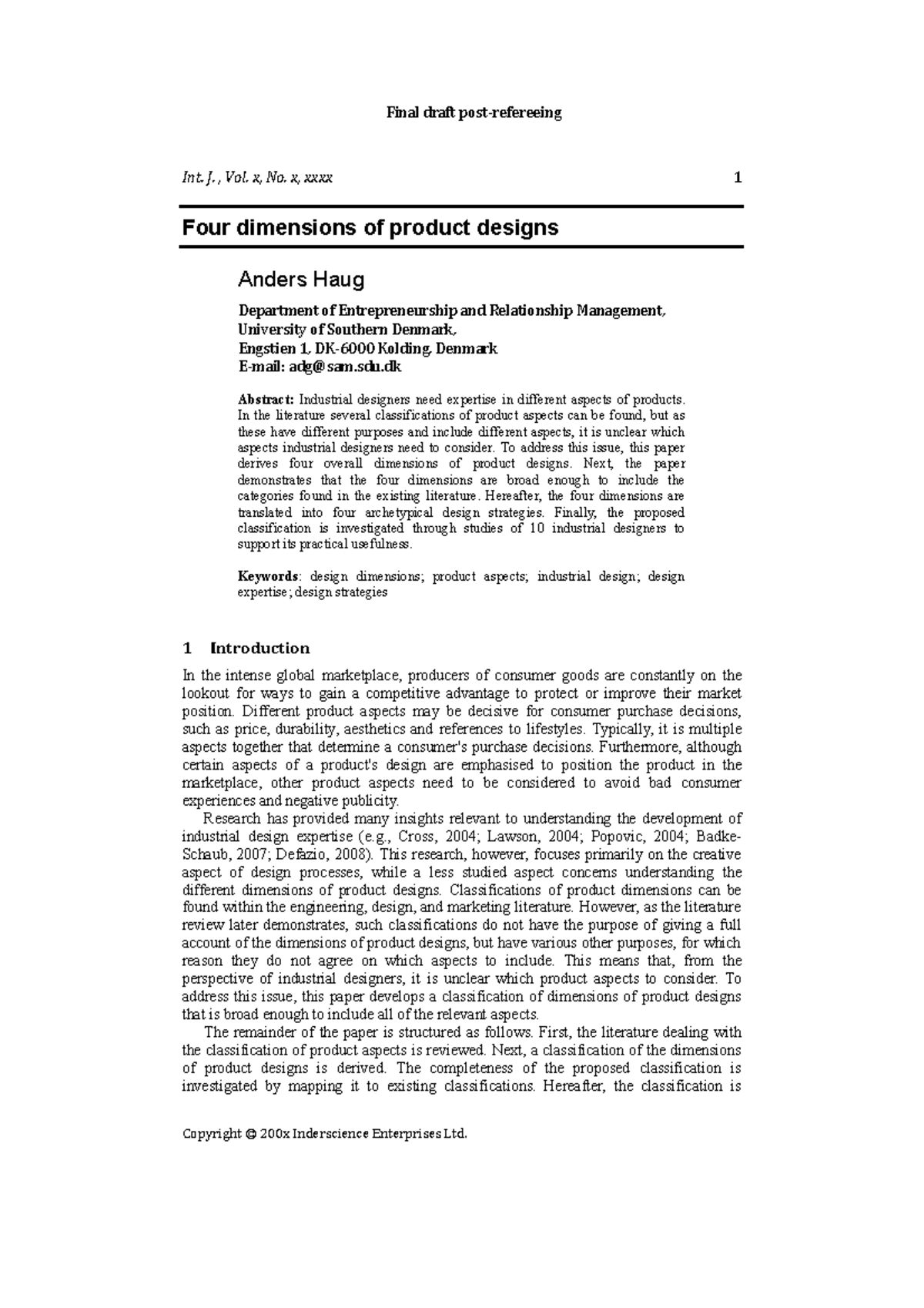 Final Draft Post Ref - Final draft post-­‐refereeing Int. J. , Vol. x ...