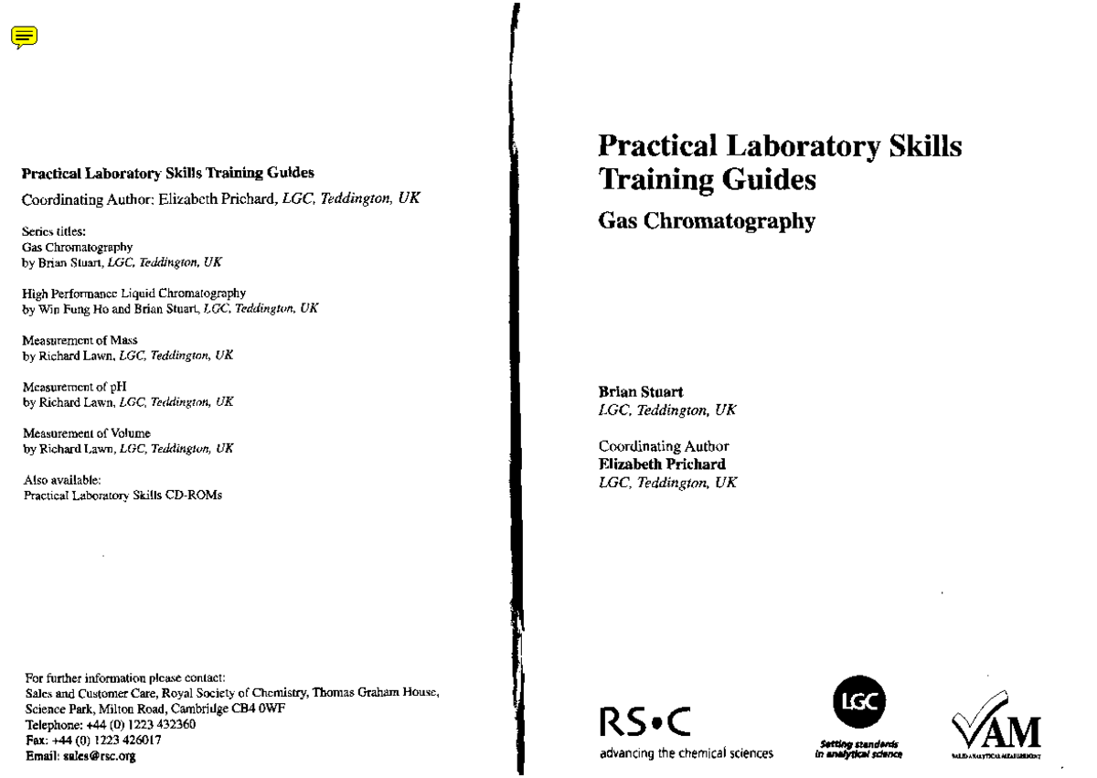 Practical Laboratory Skills Traning Guides GC - Practical Laboratory ...