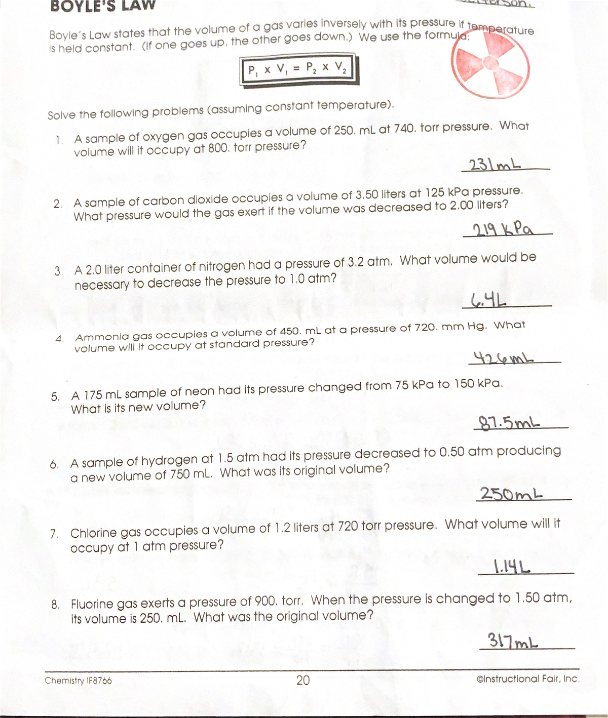 Boyles and charles Law answers - Studocu