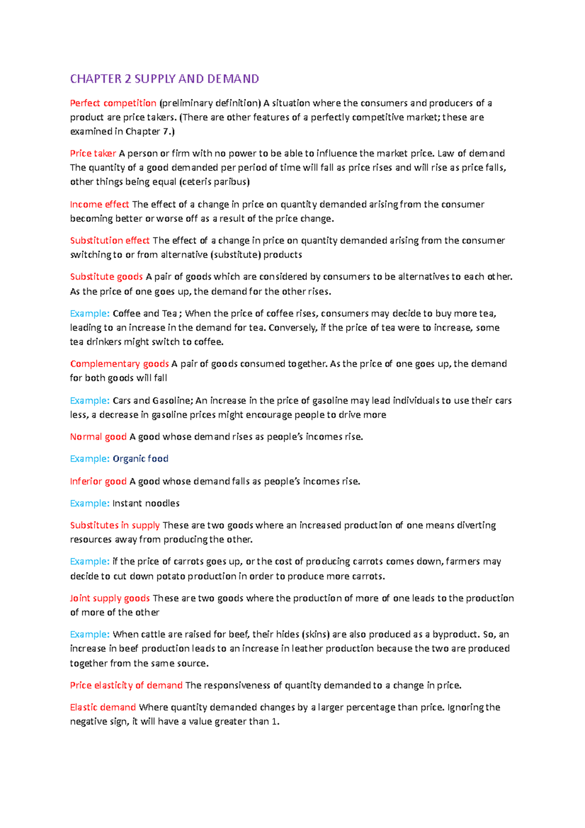 Chapter questions and answers - CHAPTER 2 SUPPLY AND DEMAND Perfect ...