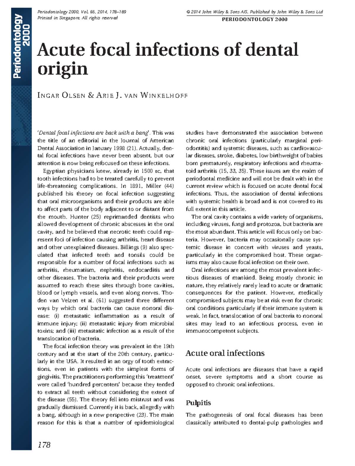 Acute focal infections of dental - Acute focal infections of dental ...