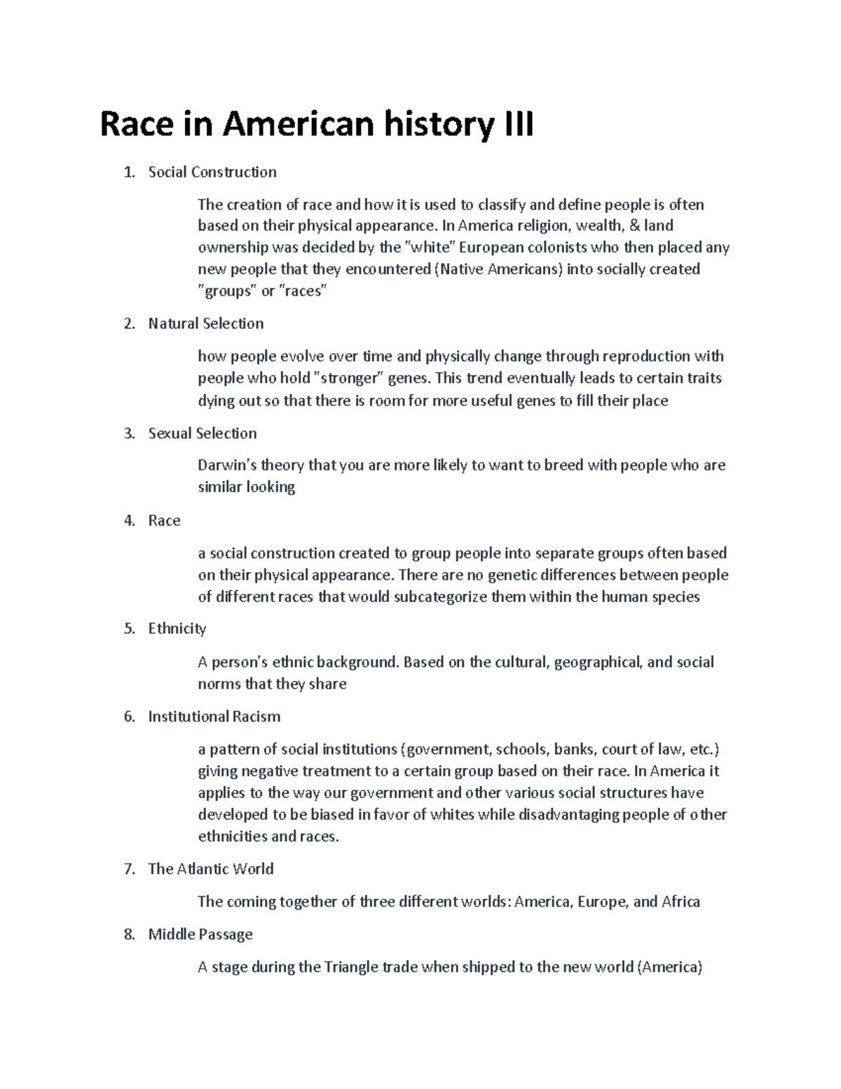 Race in american history III - Race in American history III Social ...