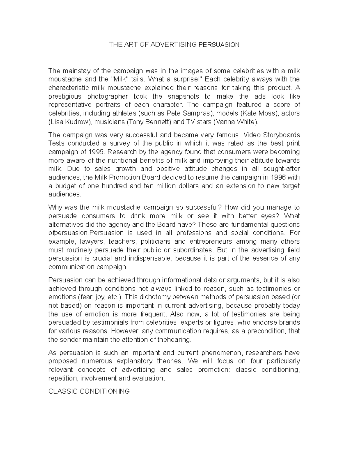 THE ART OF Advertising Persuasion - THE ART OF ADVERTISING PERSUASION ...