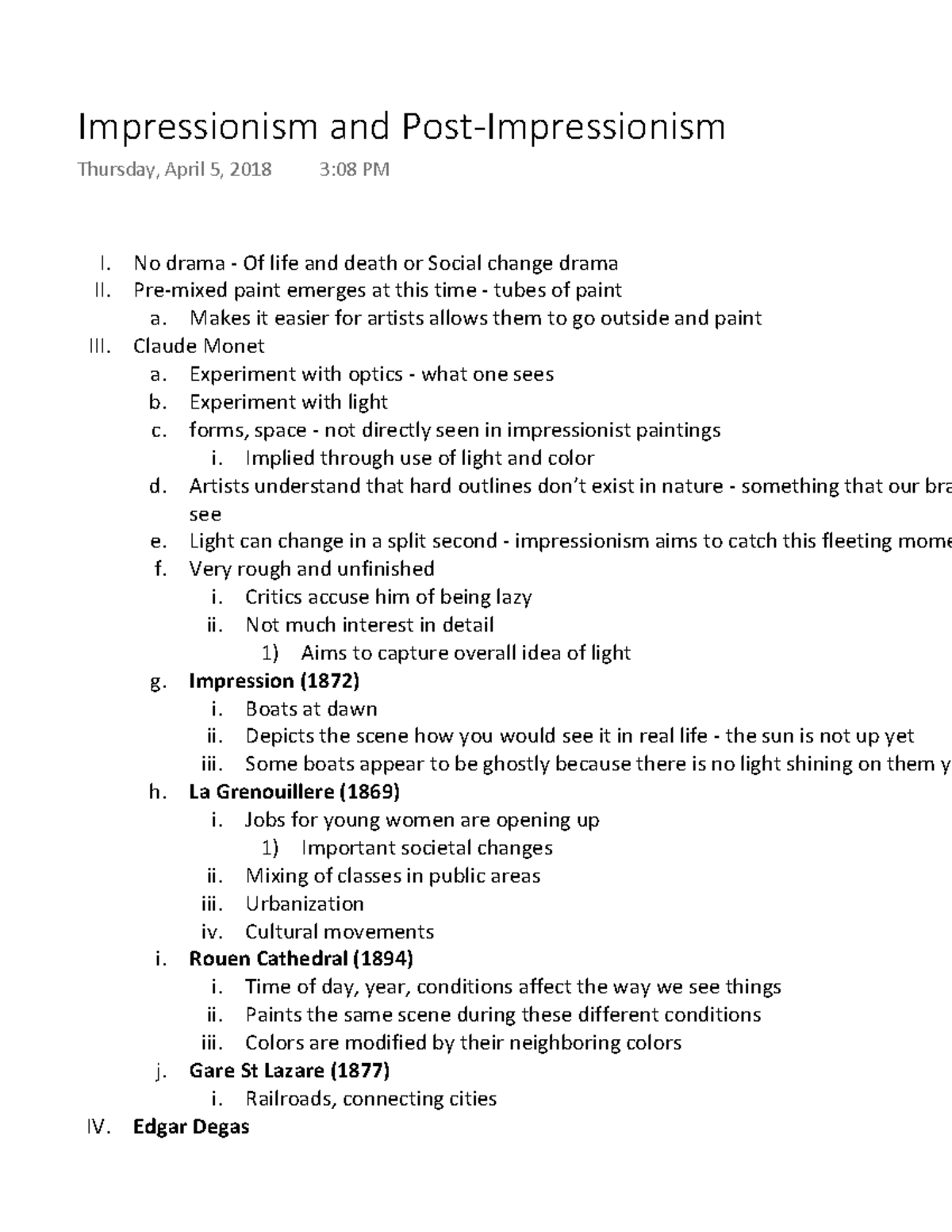 Impressionism and Post-Impressionism - Warning: TT: undefined function ...