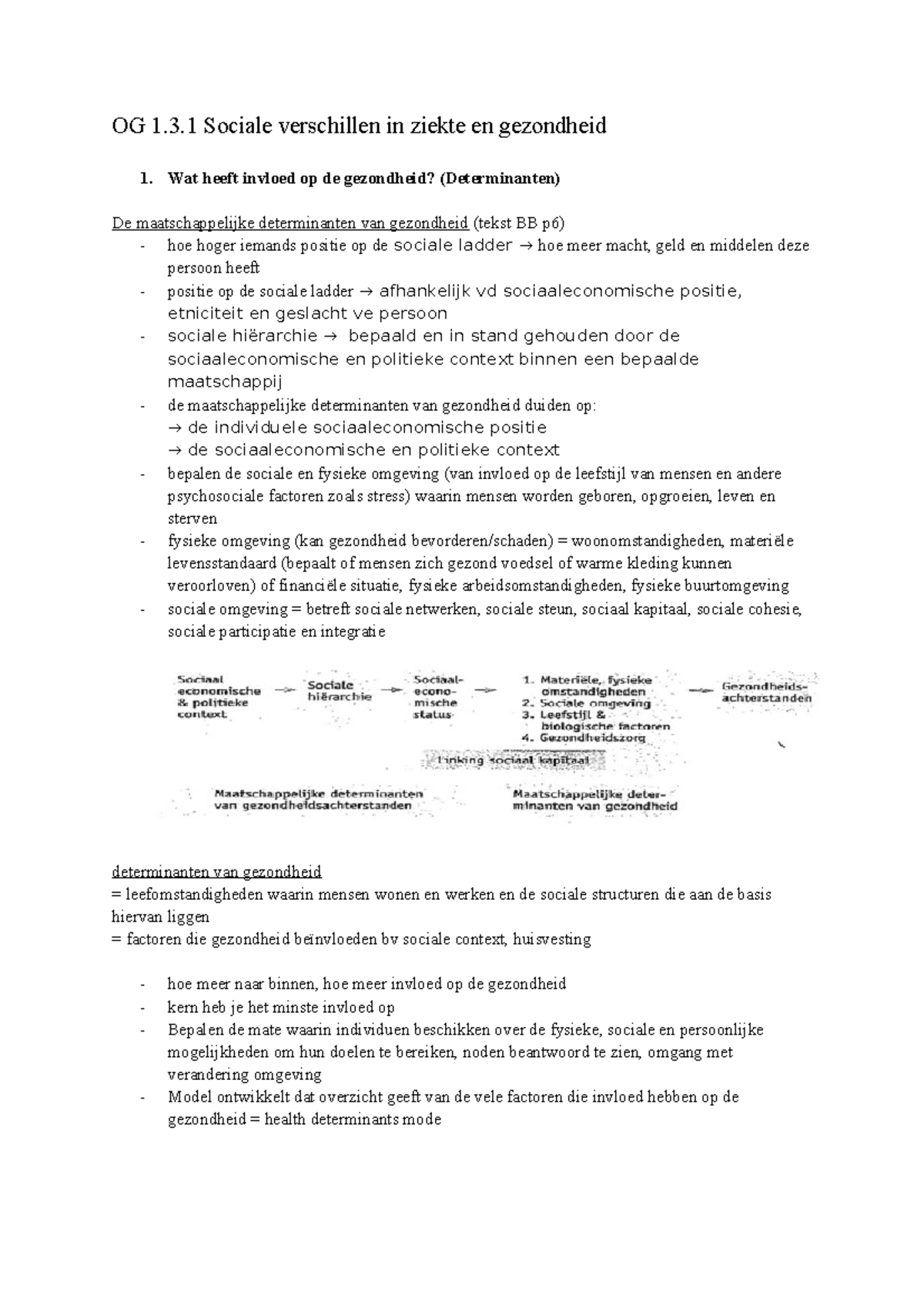 OG 1.3.1 Sociale verschillen in ziekte en gezondheid - OG 1.3 Sociale ...