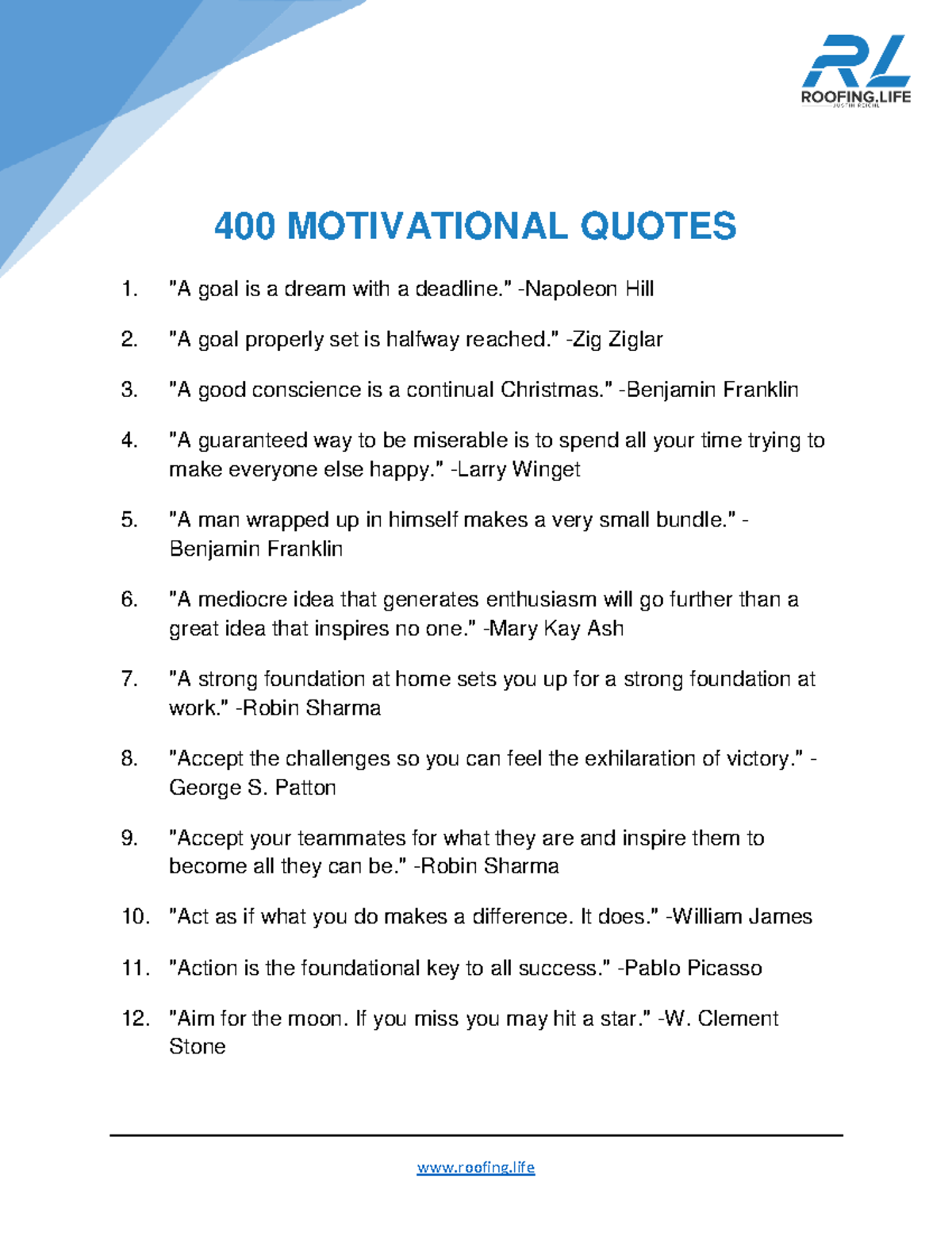 INC3701 - ASSIGNMENT 2 ANSWES - 400 MOTIVATIONAL QUOTES "A goal is a ...