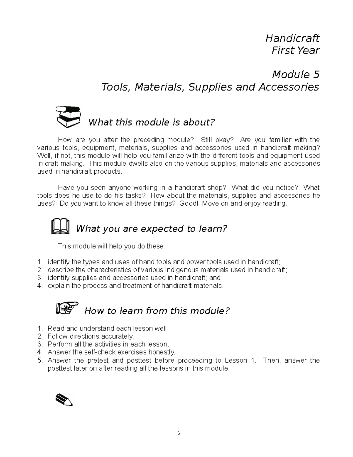 Woodworking course for Technology and livelihood education - Handicraft ...