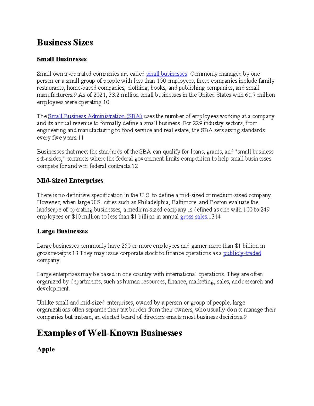 5 - VERY IMPORTANT - Business Sizes Small Businesses Small owner ...
