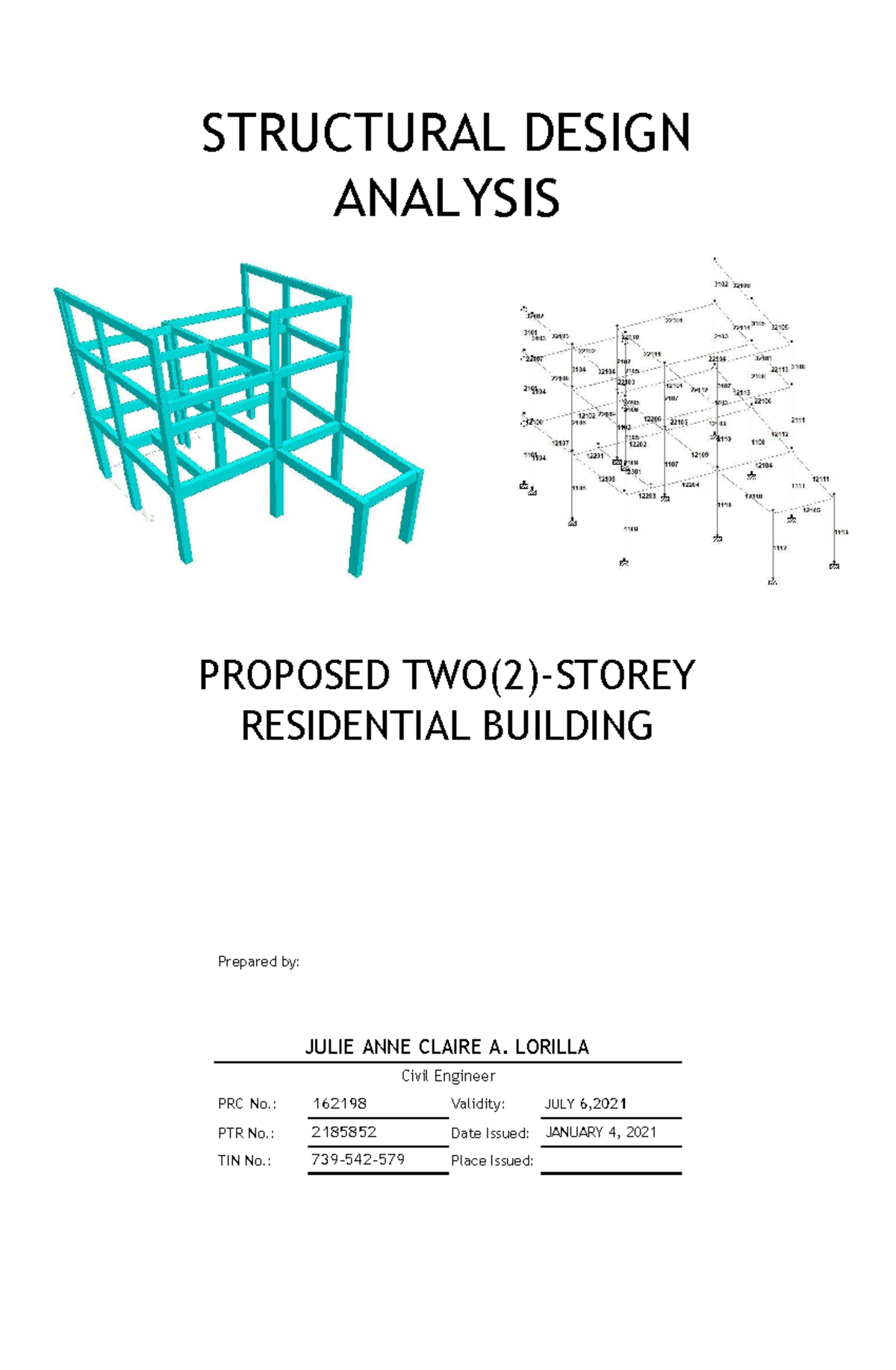 Rcd, manual calculation - STRUCTURAL DESIGN ANALYSIS PROPOSED TWO(2)-STOREY RESIDENTIAL BUILDING ...