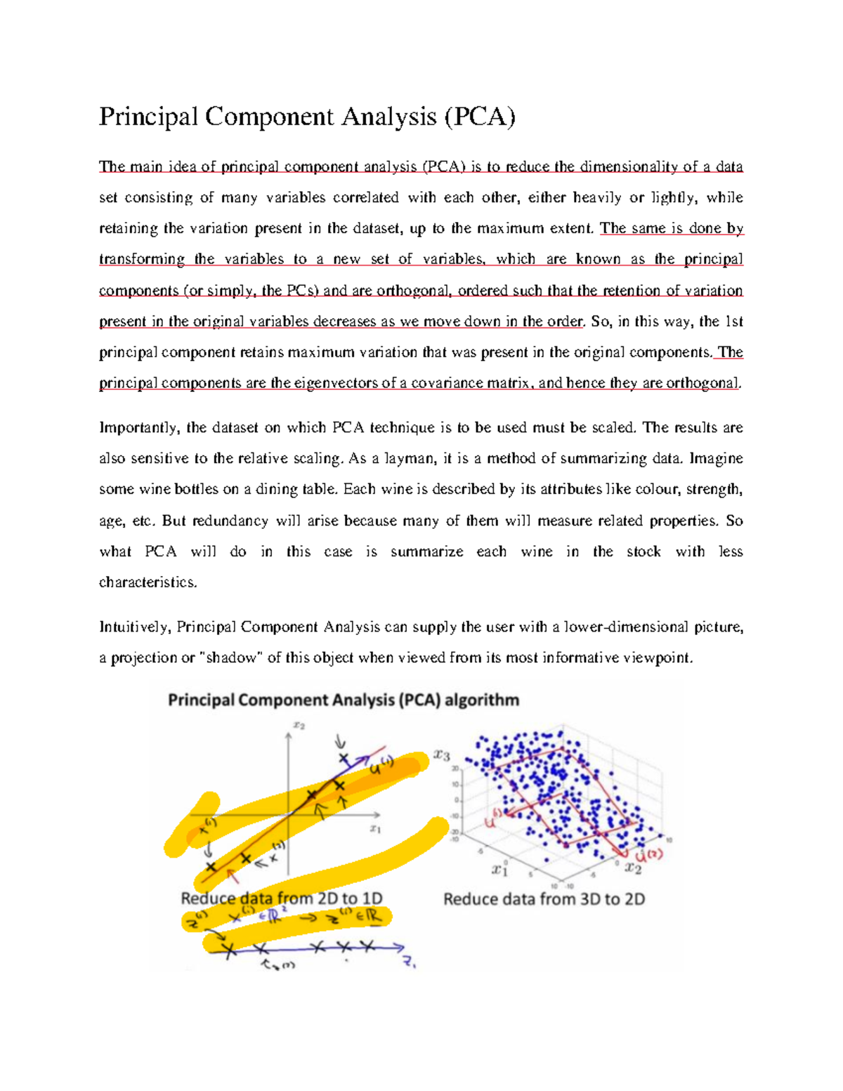 PCA example - pca - Principal Component Analysis (PCA) The main idea of ...