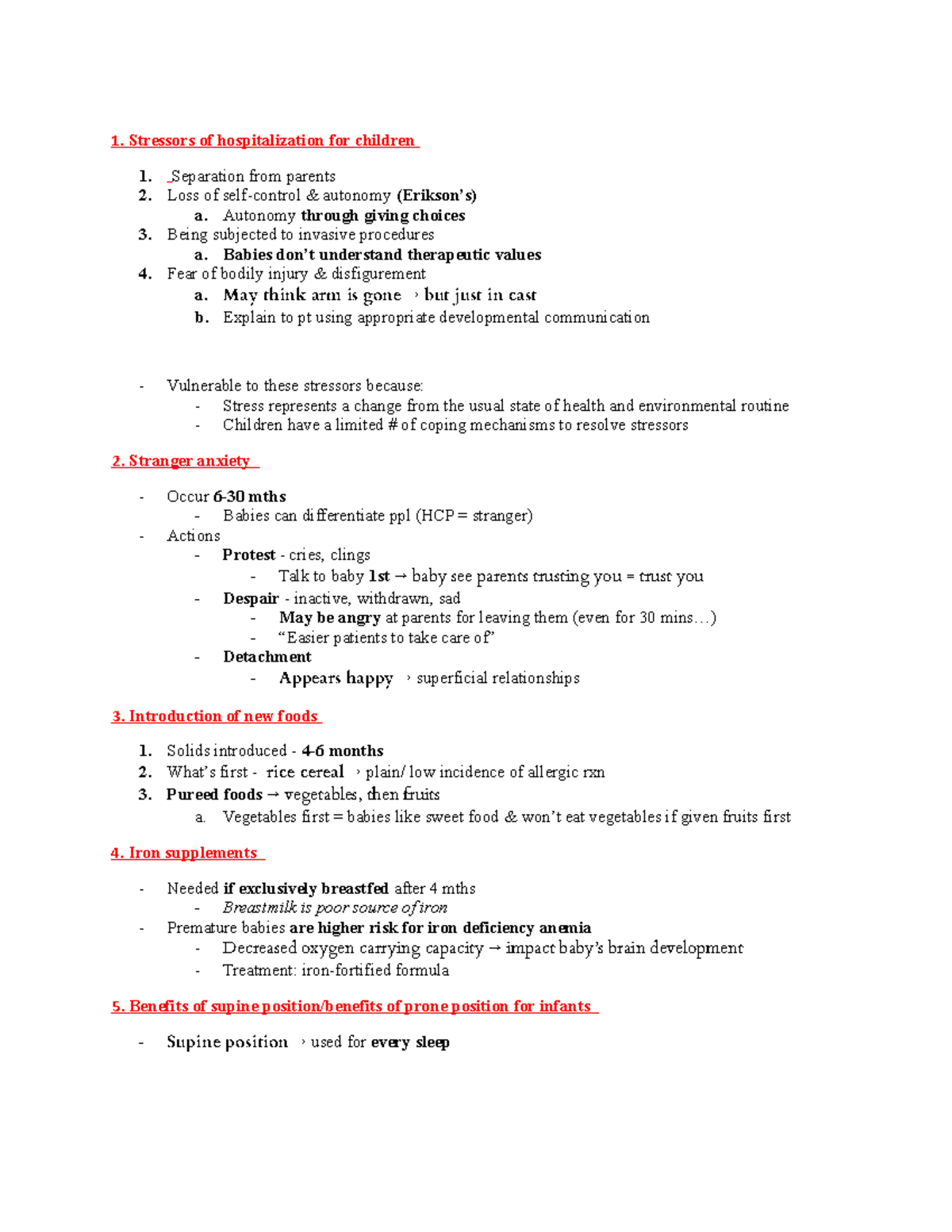 N 421 Exam 1 Preparation Guide Fall 2022-1 - Stressors of ...