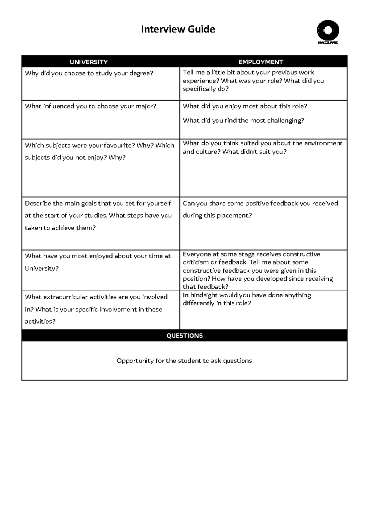 Interview Guide - Elements: Advanced techniques + exercises - Interview ...