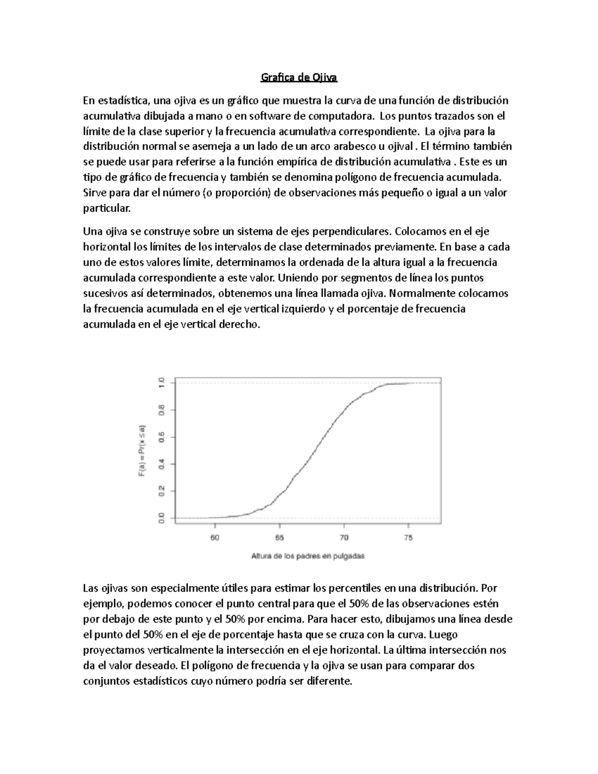 Grafica de Ojiva - resumen examnenresumen - Grafica de Ojiva En ...