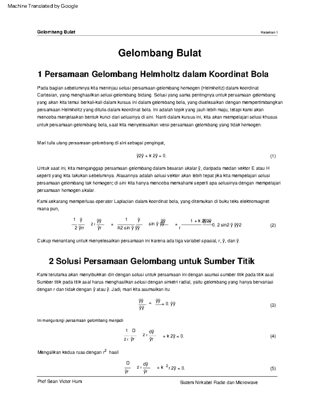 02a-sphwave (1) - sphere wave - Gelombang Bulat 2 2 (2) (3) D k 1 1 R ...