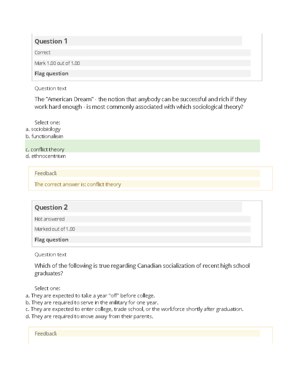 Document self quiz ain't 3 - Question 1 Correct Mark 1 out of 1. Flag ...