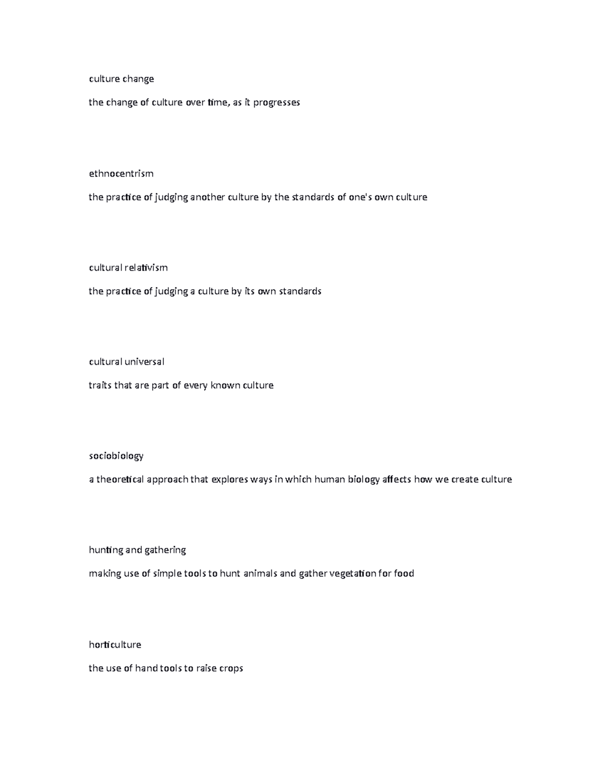 Socichap 1-3 - culture change the change of culture over time, as it ...