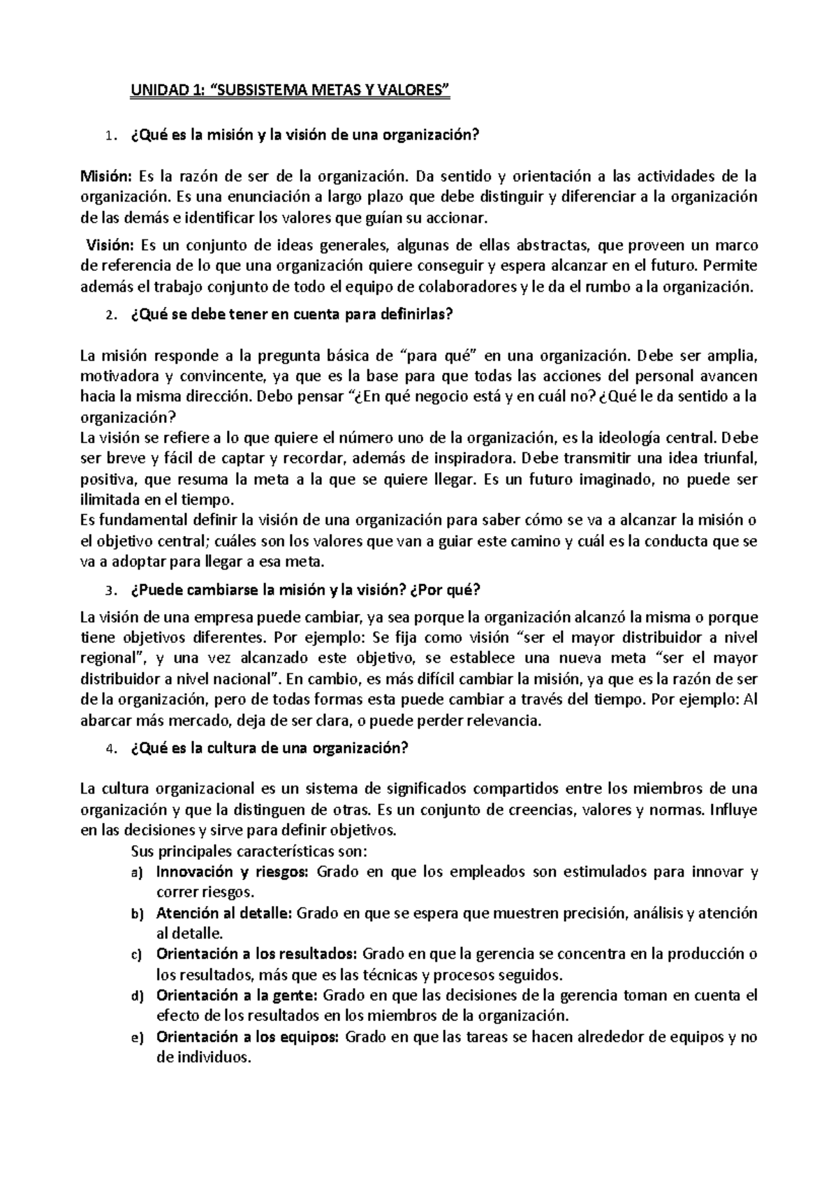 Resumen primer parcial 1 2 3 - Warning: TT: undefined function: 32 UNIDAD 1: “SUBSISTEMA METAS Y ...