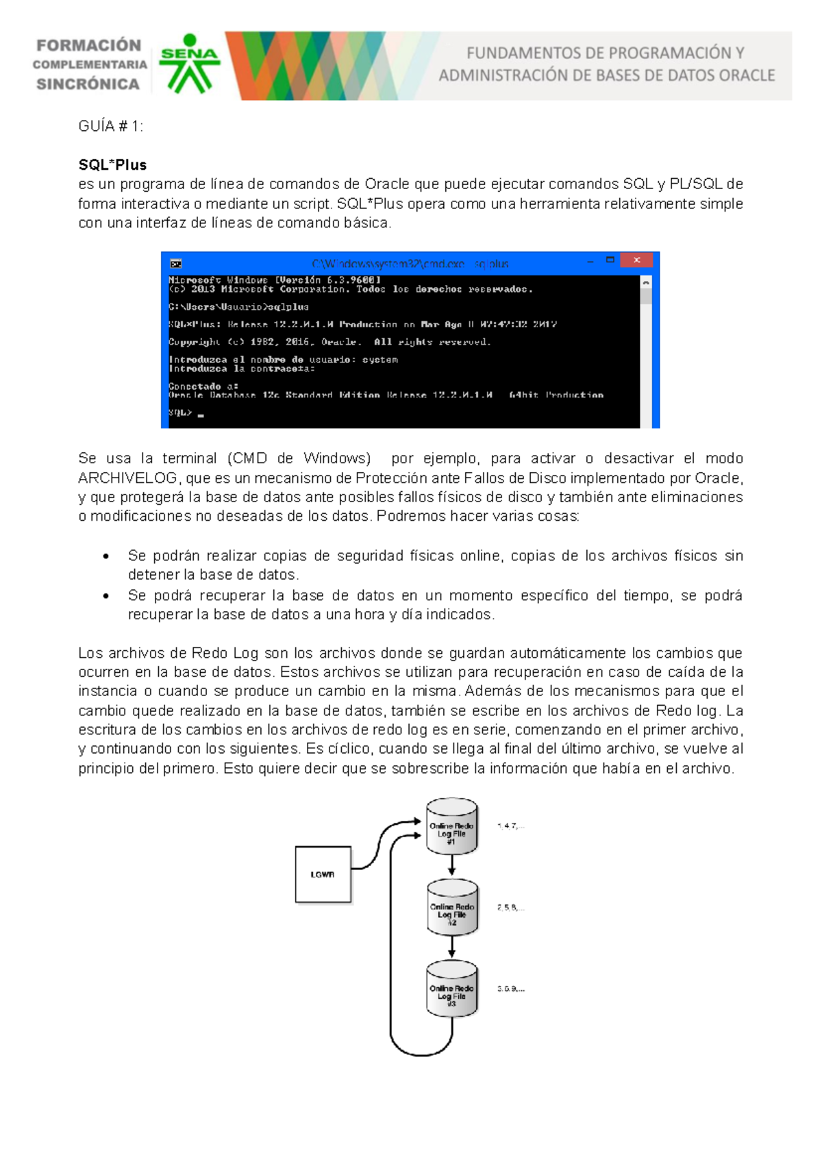 Guia #1 SQL-Plus & SQL-Loader - GUÍA # 1: SQLPlus es un programa de ...