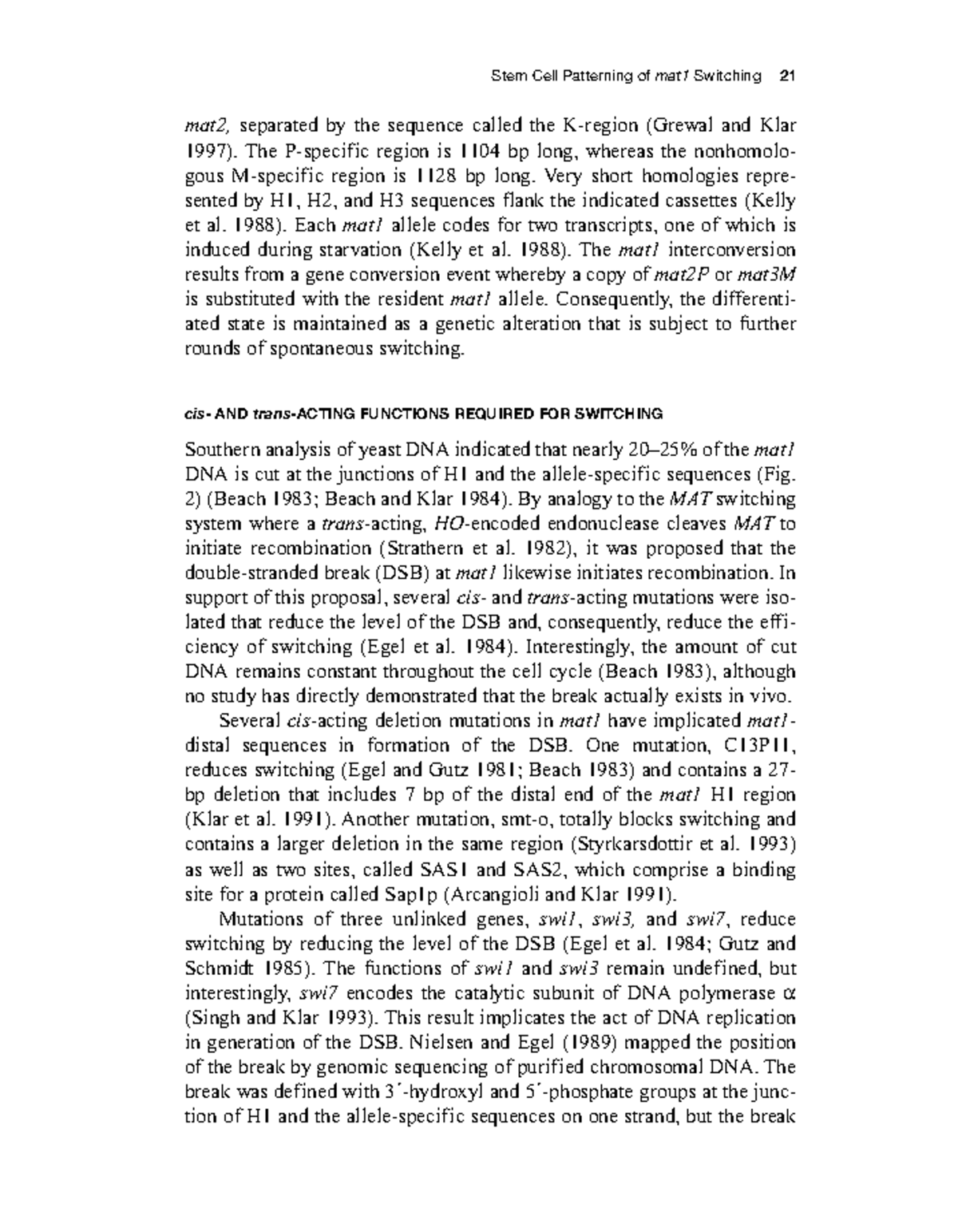 Biology - STEM-8 - Stem Cell Patterning of mat1 Switching 21 mat2 ...