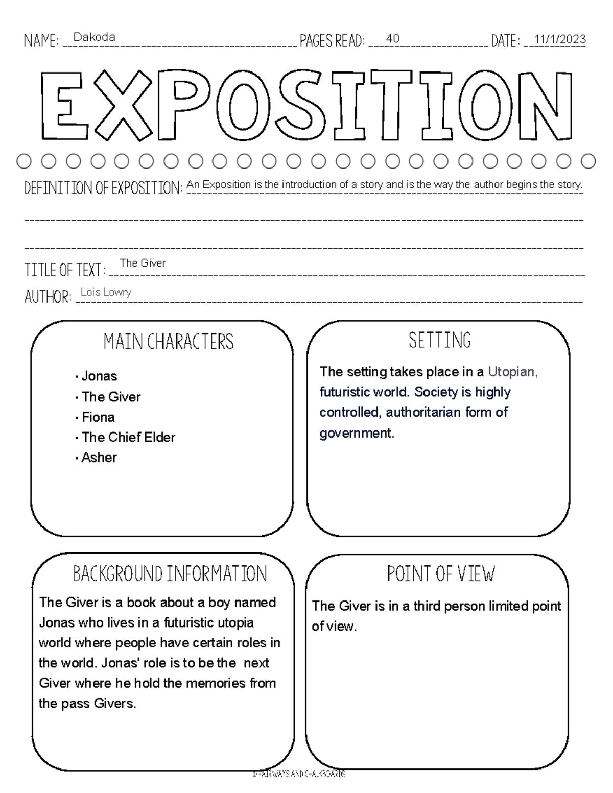 Kami Export - Dakoda Hicks - Exposition - Definition of exposition ...