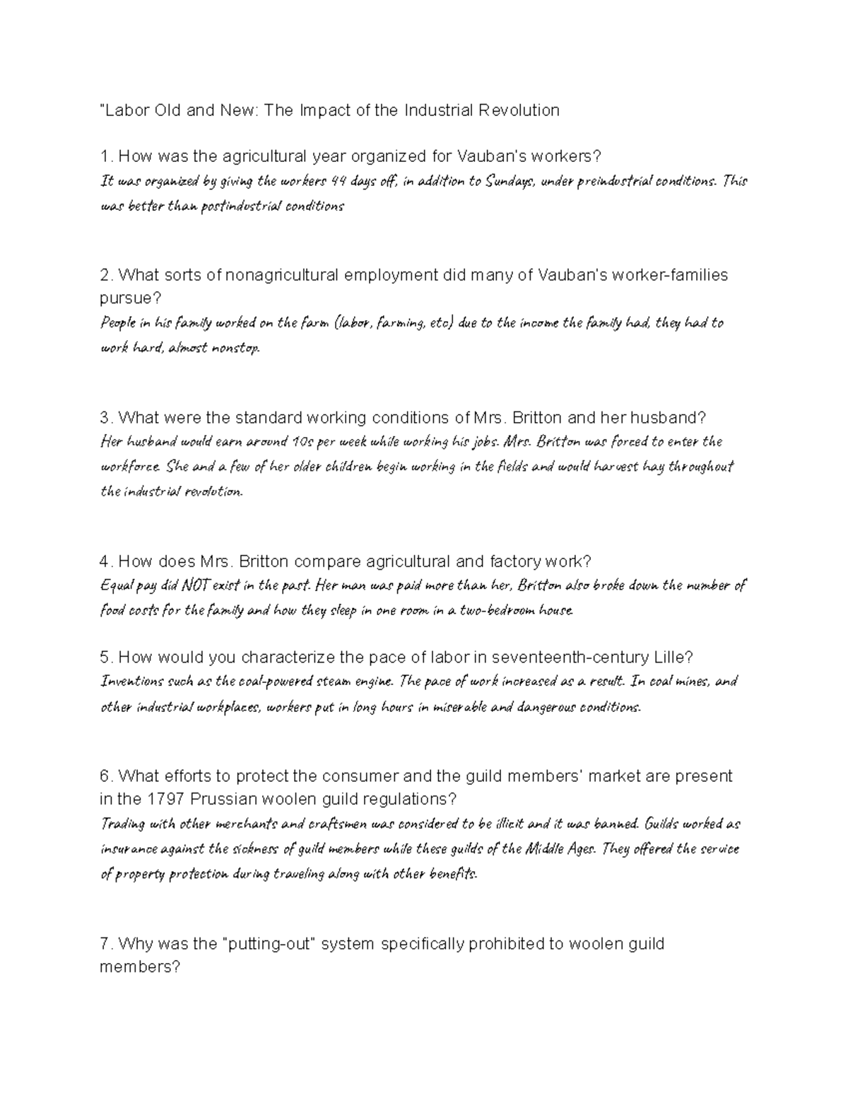 History HW 3 - Assignment for class - “Labor Old and New: The Impact of ...