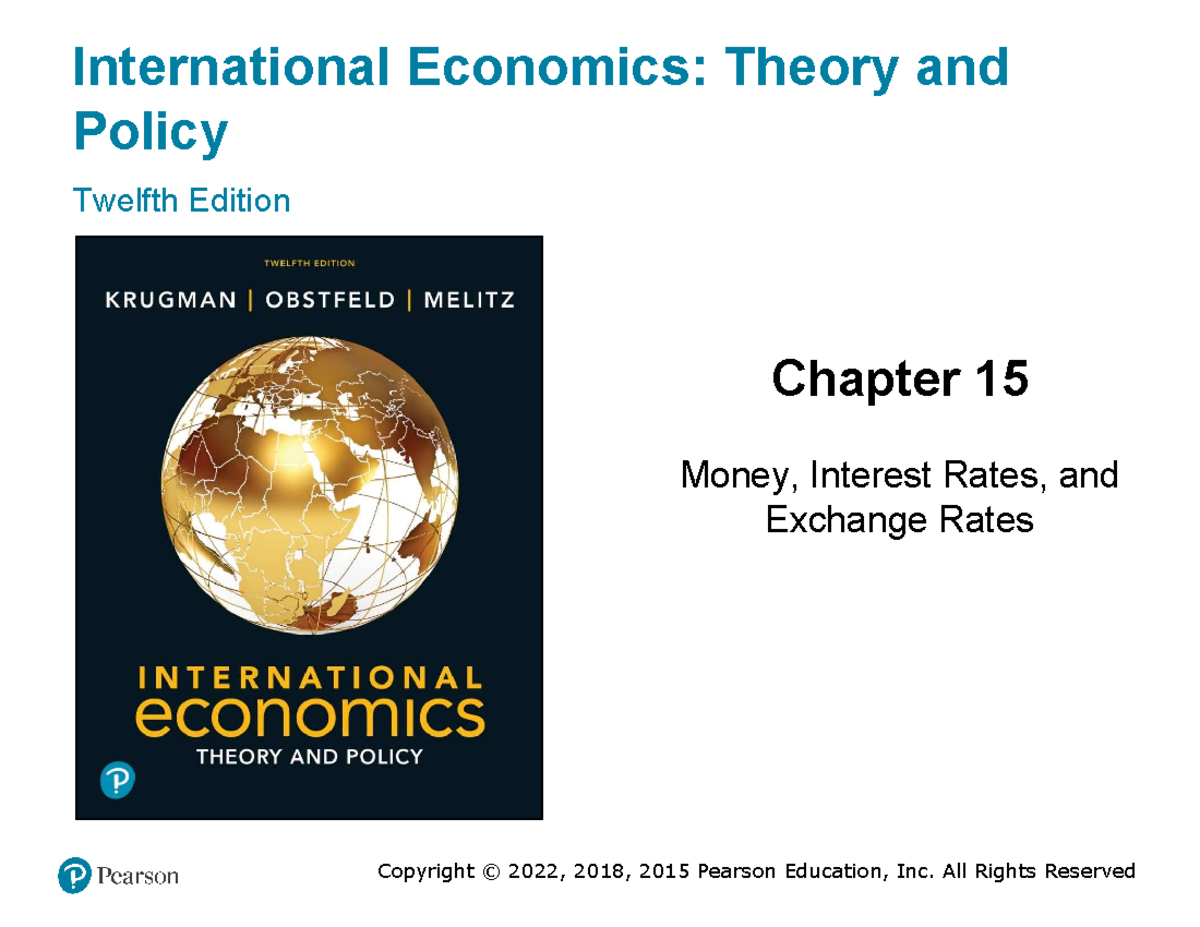 CECN606 - Chapter 15 - International Economics: Theory and Policy ...