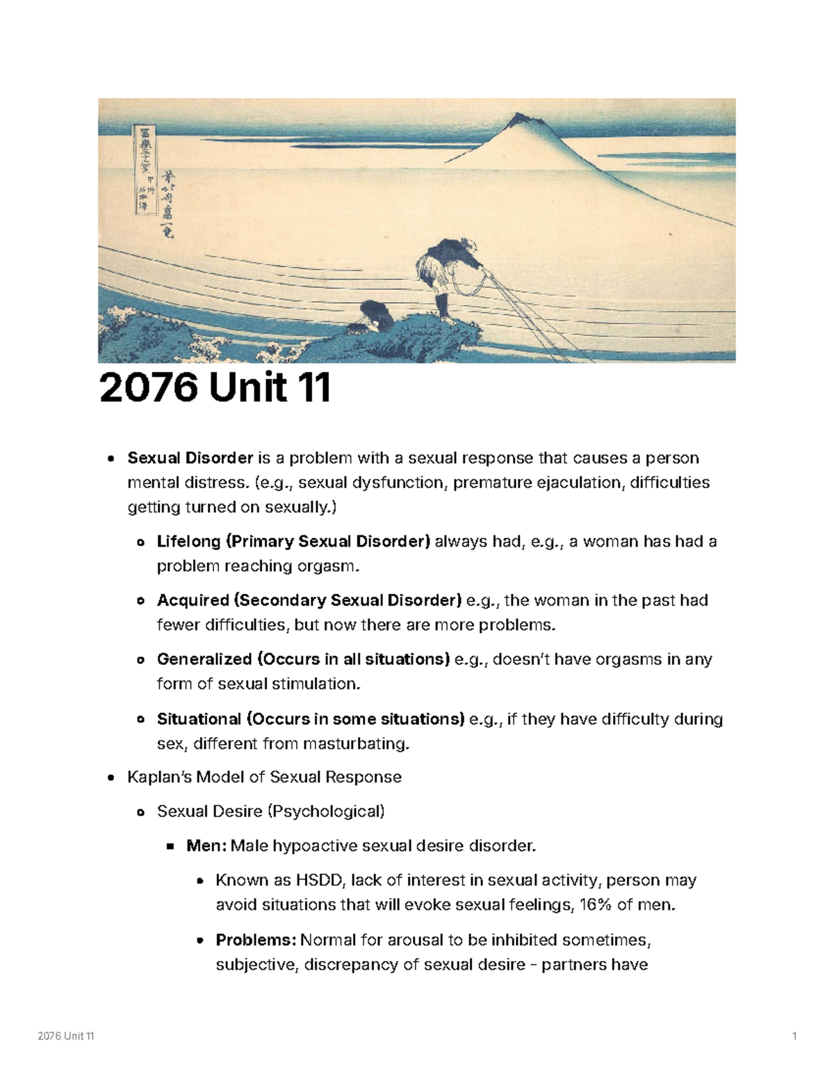 Sexual Disorders Lecture Notes 2076 Unit 11 Sexual Disorder Is A 9938