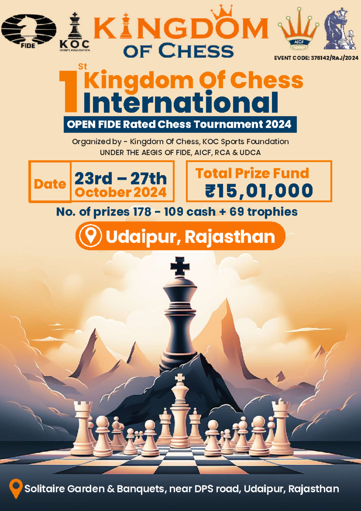 1st Kingdom Of Chess International Chess Tournament 2024 - 1 Organized ...