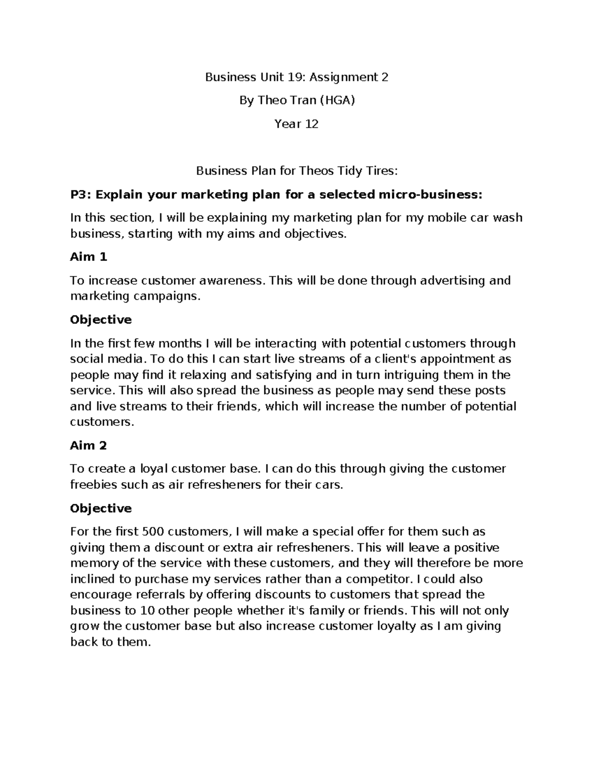 Assignment 2 Theo Tran - xerstyyyyyyyyy - Business Unit 19: Assignment ...