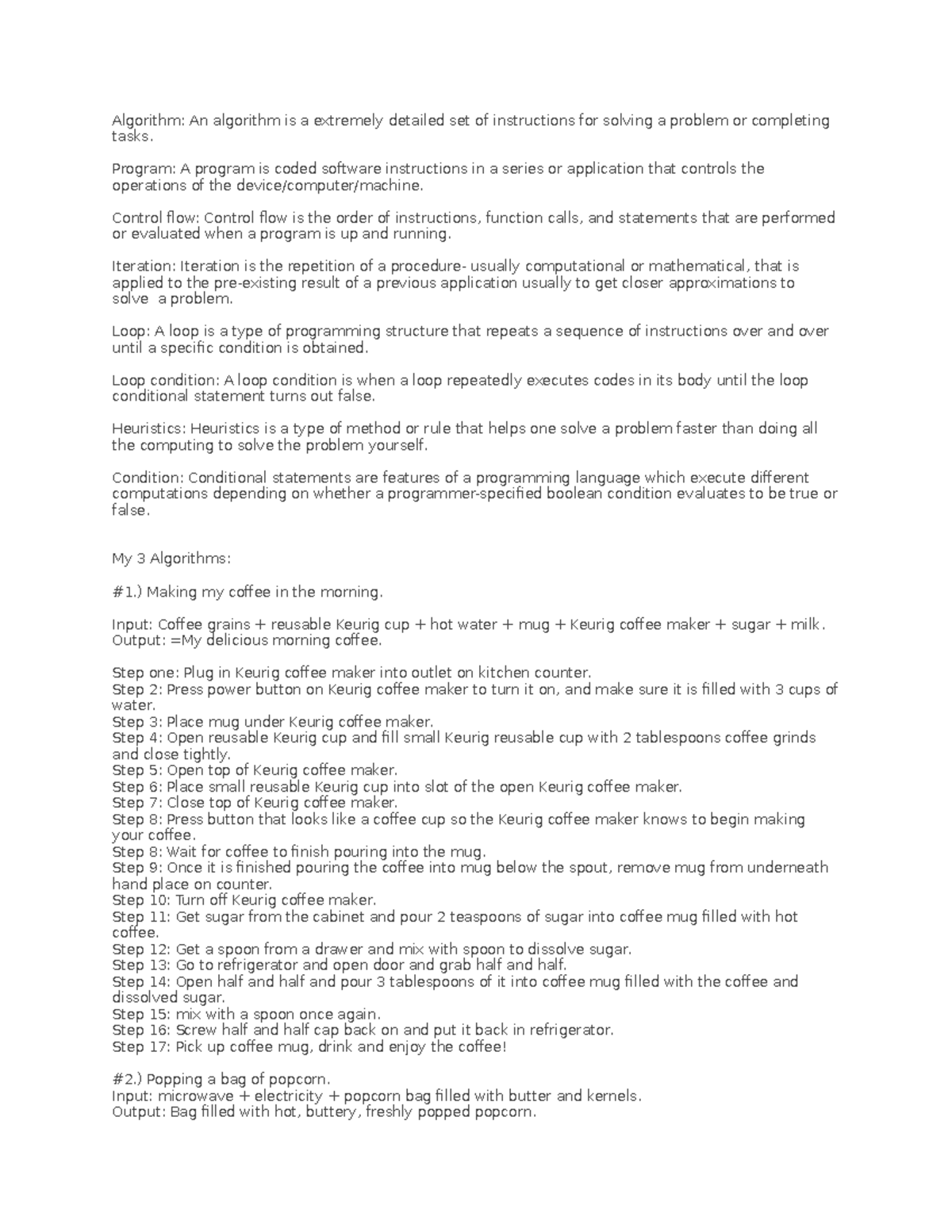 Algorithm Algebra Class Excersises Result Algorithm An Algorithm Is A Extremely Detailed Set 1096
